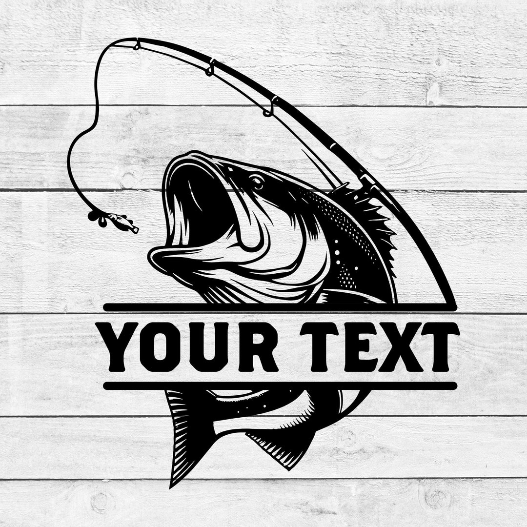 Bass Fishing Monogram Svg Png, Fishing Svg, Split Bass Fishing for ...