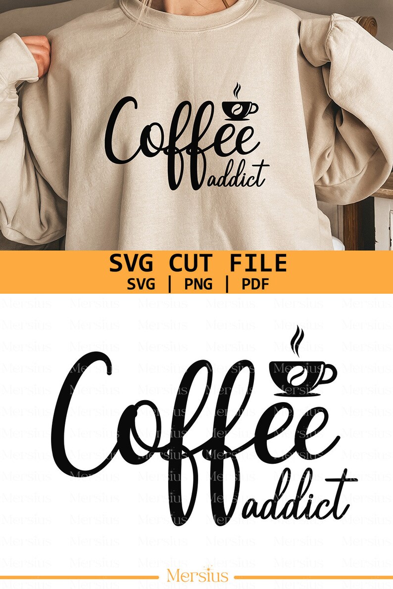 Coffee Addict SVG PNG PDF Morning Person Svg Coffee Lover - Etsy