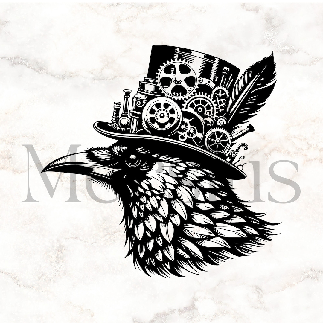 Steampunk Svg, Steampunk Crow Svg, Steampunk Shirt Svg, Steampunk Raven ...