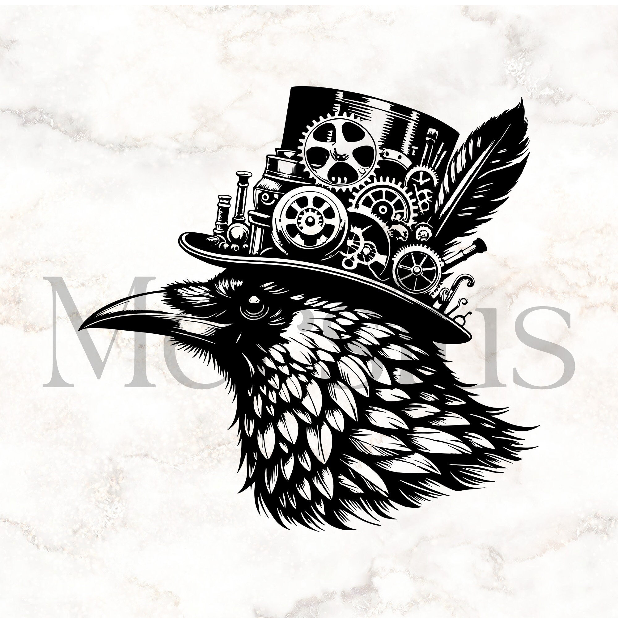 Steampunk Svg, Steampunk Crow Svg, Steampunk Shirt Svg, Steampunk Raven ...