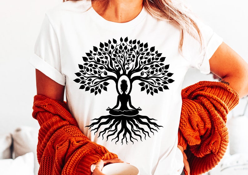 Buddha Tree Svg, Meditation Svg, Yoga Svg, Yoga Pose Svg, Boho Zen Yoga ...