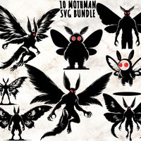 Mothman Vector Illustration, Mothman Svg, Mothman Png, Mothman Art ...
