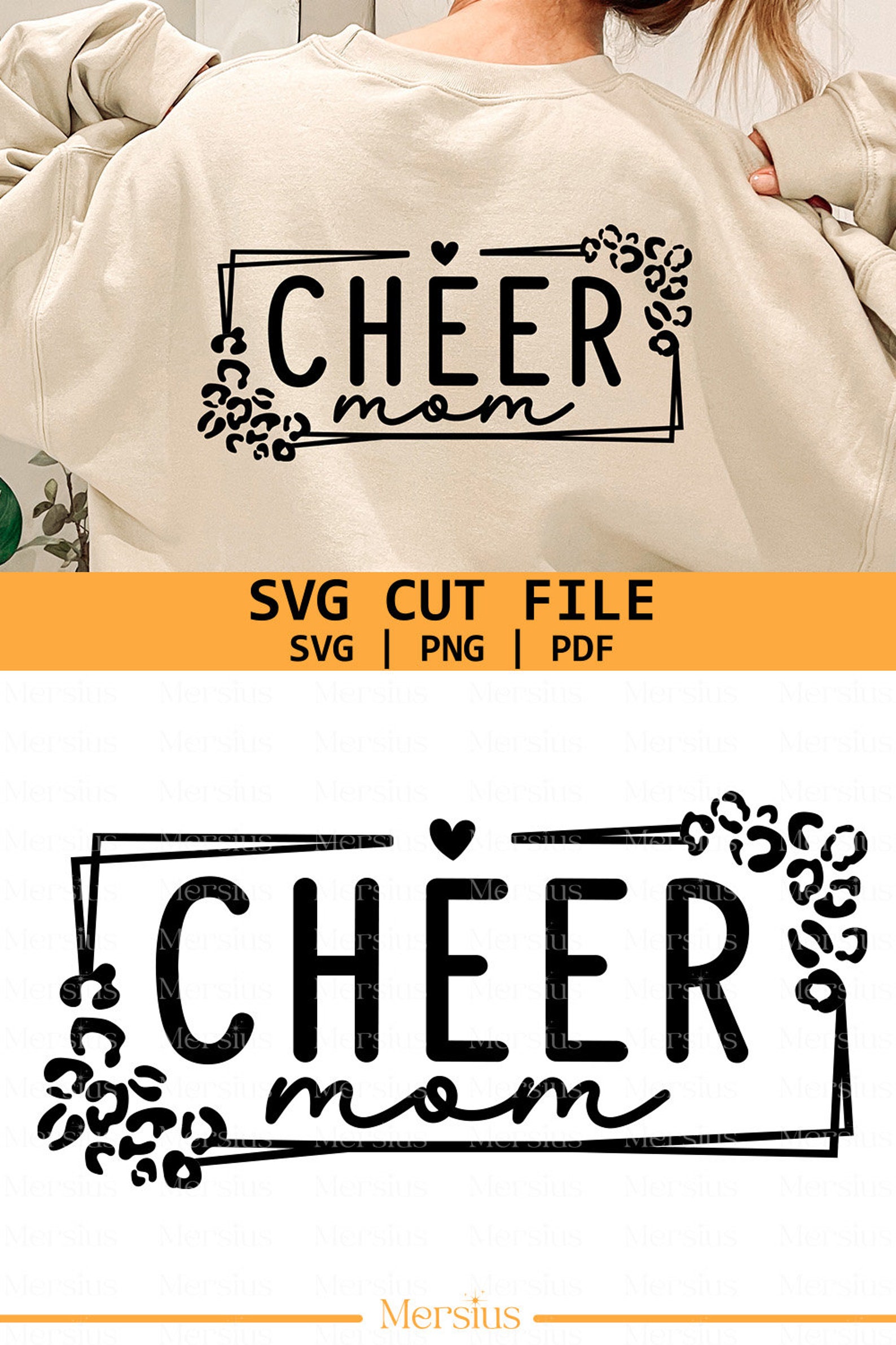 Cheer Mom SVG PNG Cheer Mom Leopard Svg Cheerleader Svg - Etsy