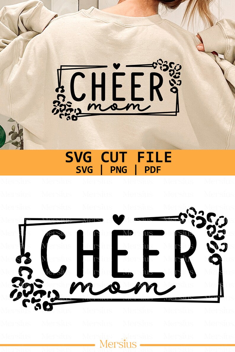 Cheer Mom SVG PNG, Cheer Mom Leopard Svg, Cheerleader Svg, Cheer Mom ...