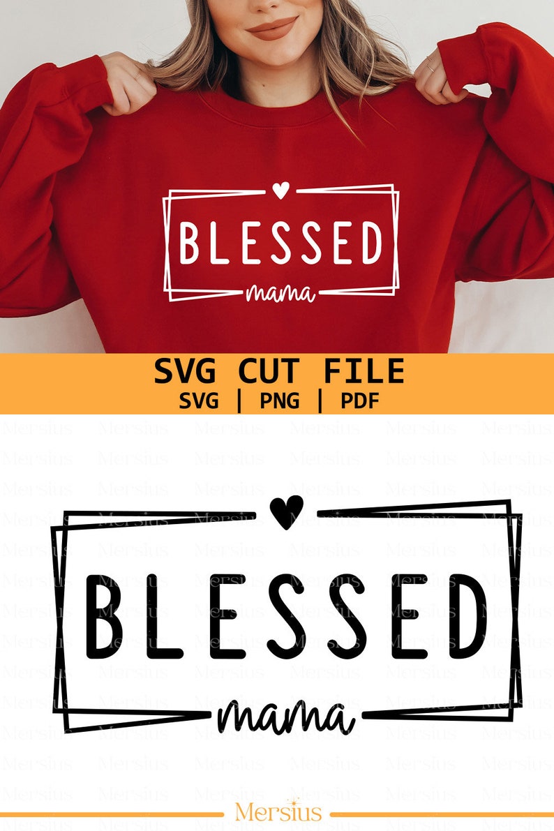 Blessed Mama SVG PNG Mom Life Svg Mama Svg Blessed Svg - Etsy