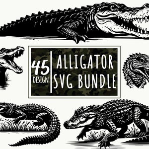 Alligator SVG Bundle, Alligator Svg, Alligator Png, Alligator Clipart ...