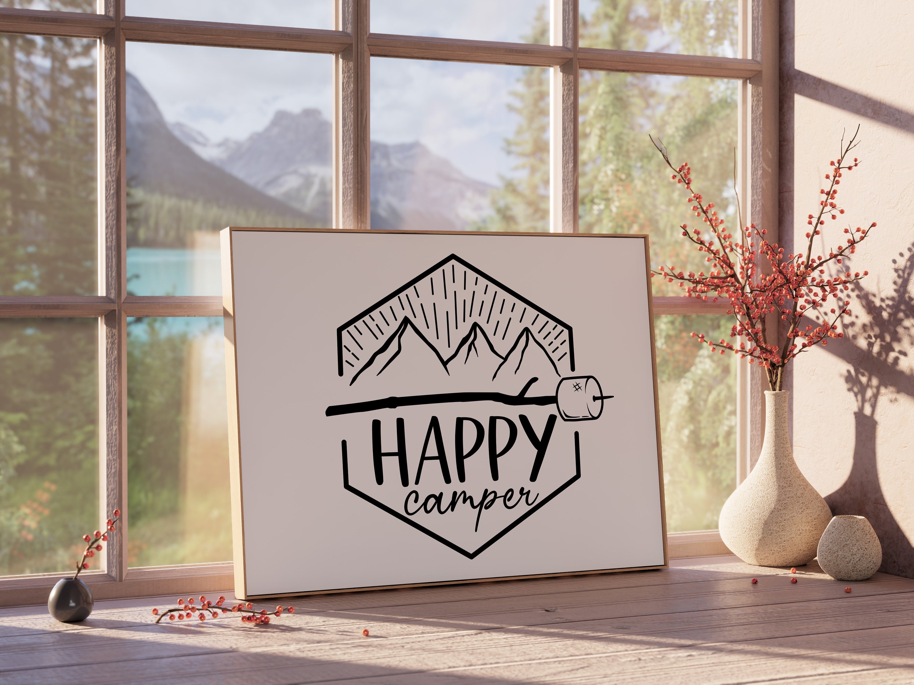 Happy Camper Svg Camping Svg Camp Life Svg Marshmallow Camp - Etsy