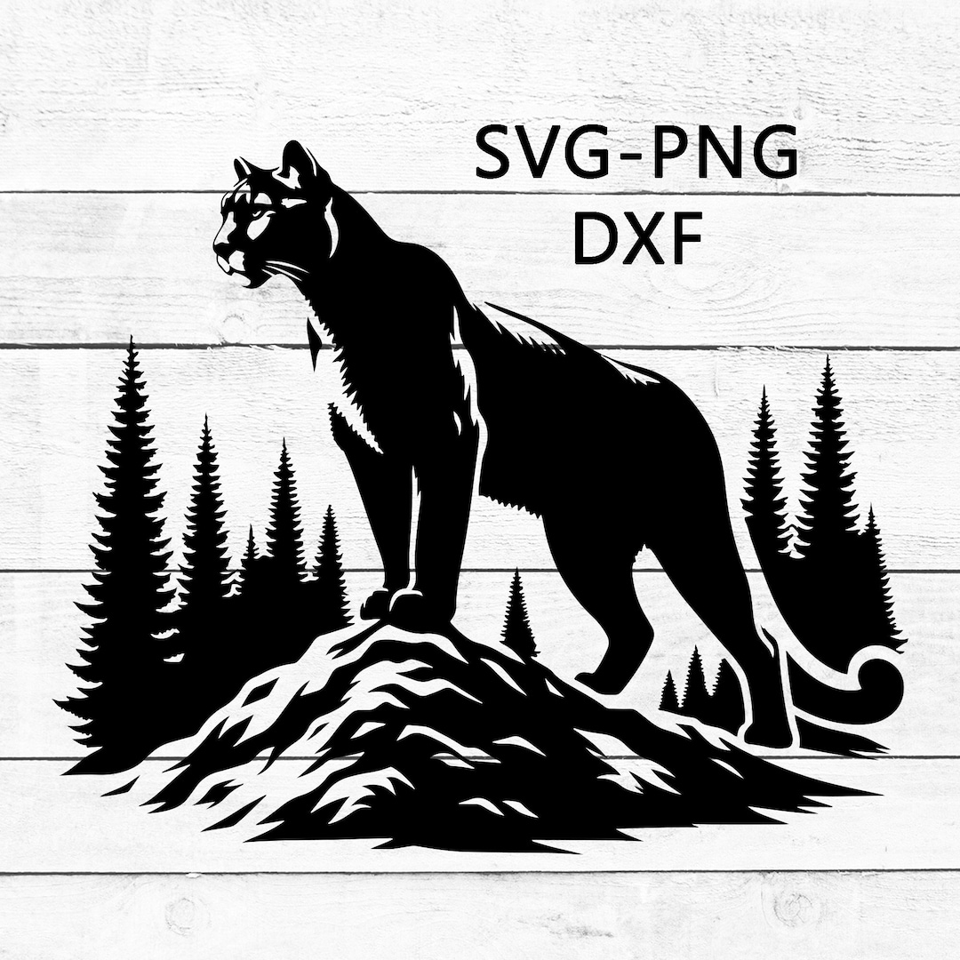 Cougar Svg, Cougar Clipart, Cougar Silhouette, Cougar Shirt Svg, Cougar ...