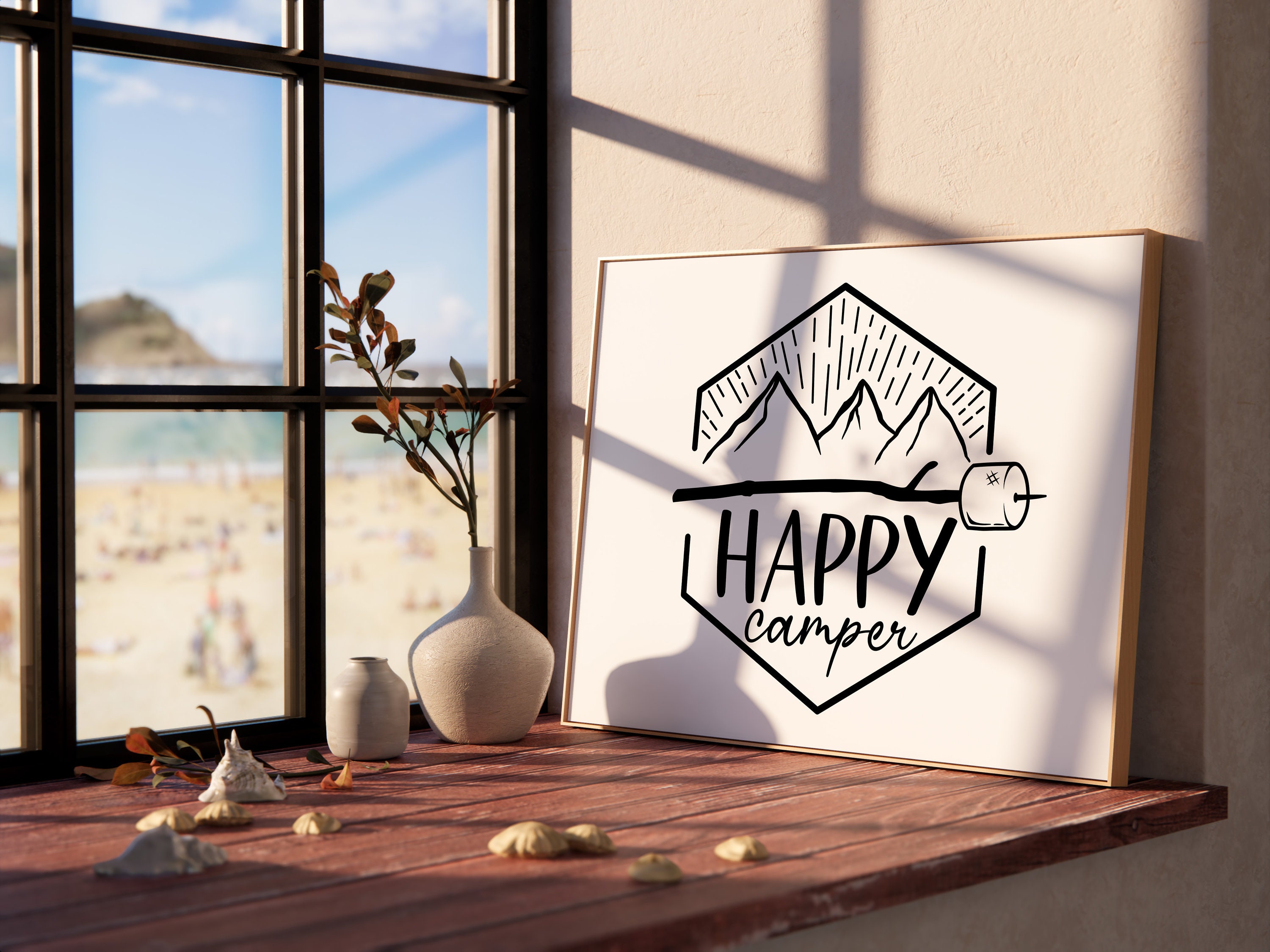 Happy Camper Svg Camping Svg Camp Life Svg Marshmallow Camp - Etsy