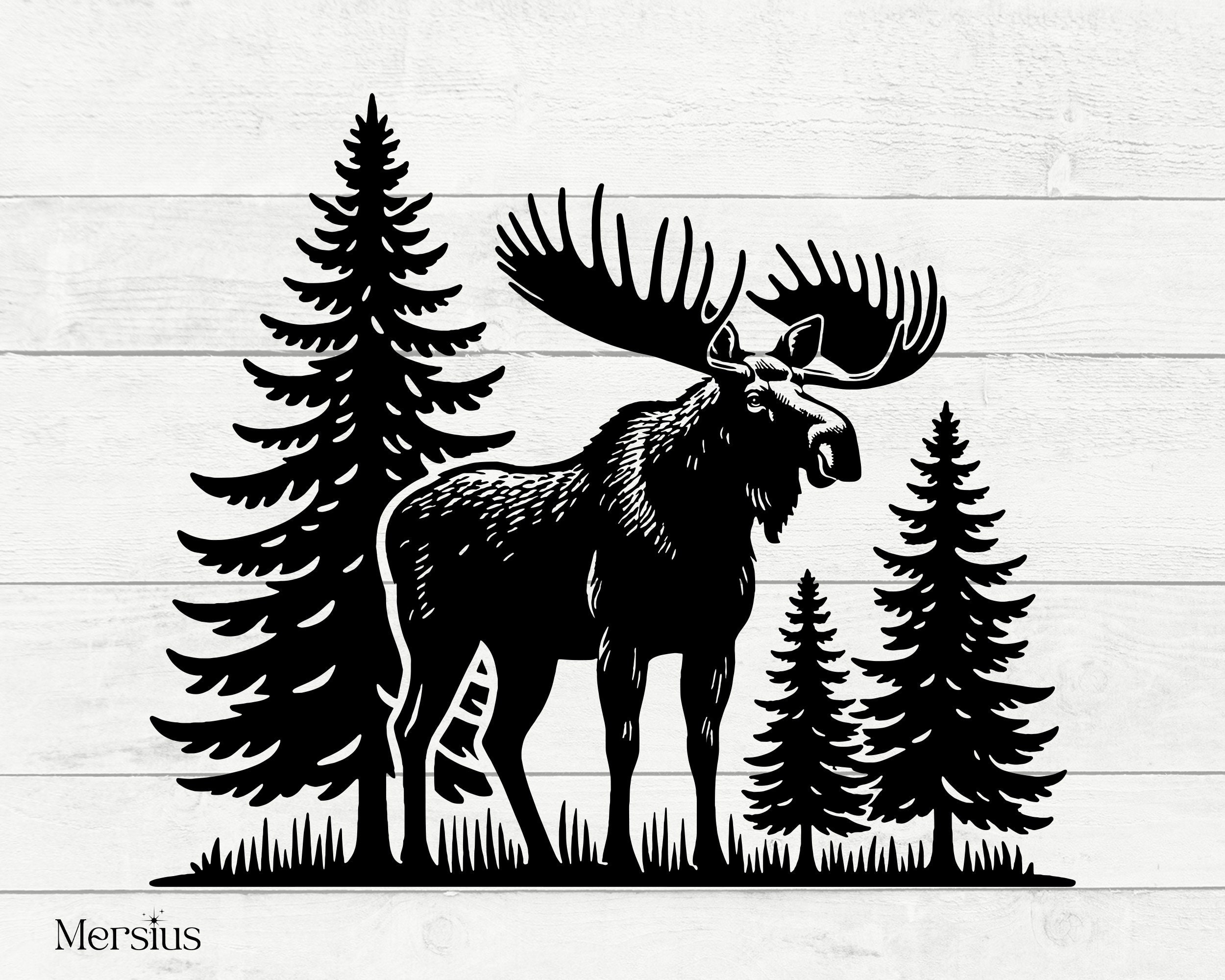 Moose Svg Bundle, Moose Svg, Moose Head Svg, Moose Clipart, Moose Cut ...