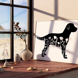 Labrador Dog Svg, Floral Dogs Svg, Labrador Dog, Dog Mama, Black Lab ...