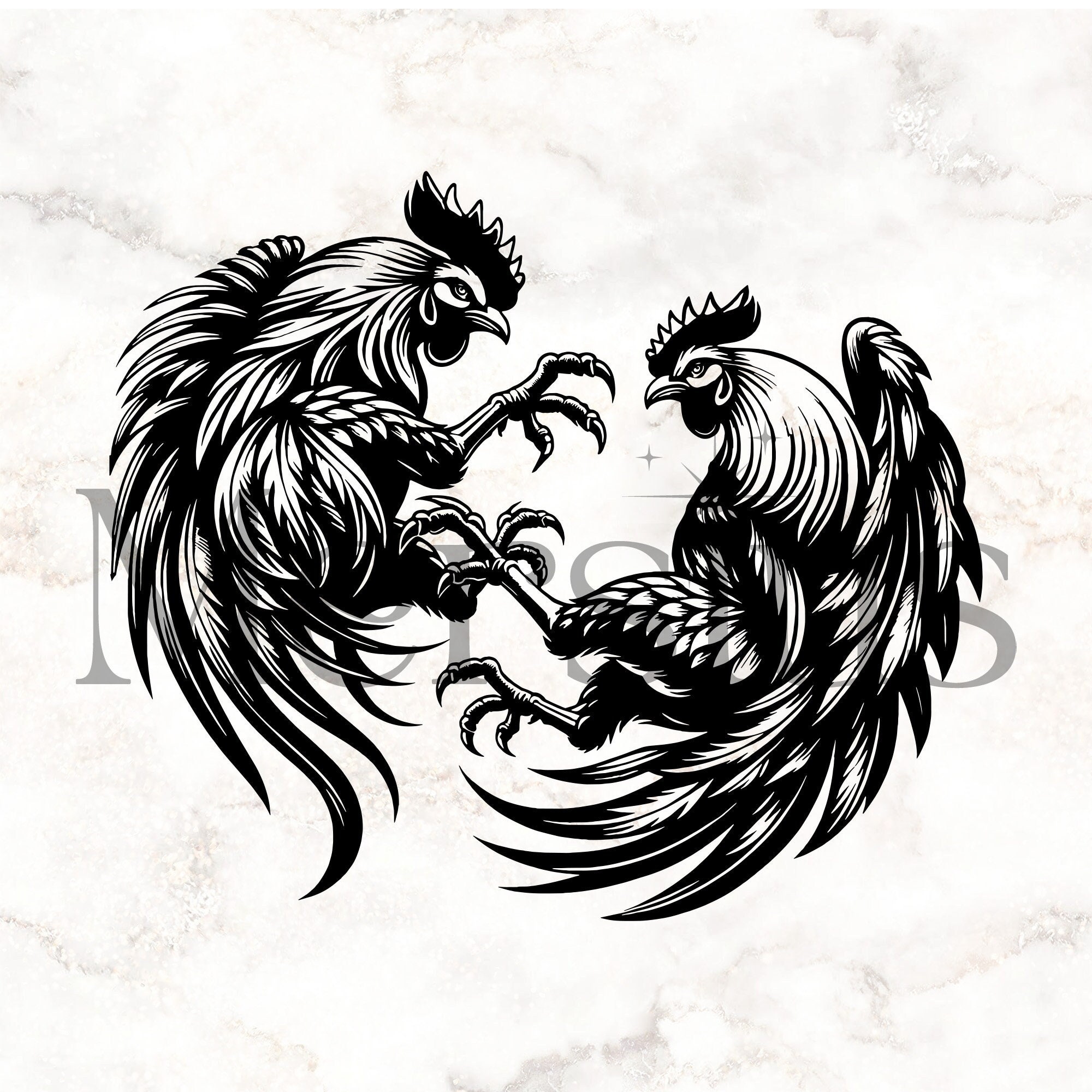 Fighting Rooster Art Photo & Art Print Fighting Rooster Spreading Its