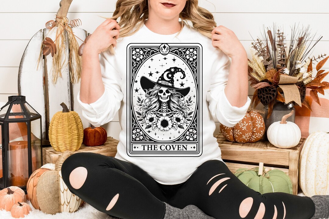 The Coven Tarot Card Svg, Coven Svg, Gothic Witch Svg, Witchcraft Svg ...