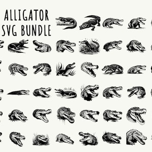 Alligator SVG Bundle, Alligator Svg, Alligator Png, Alligator Clipart ...