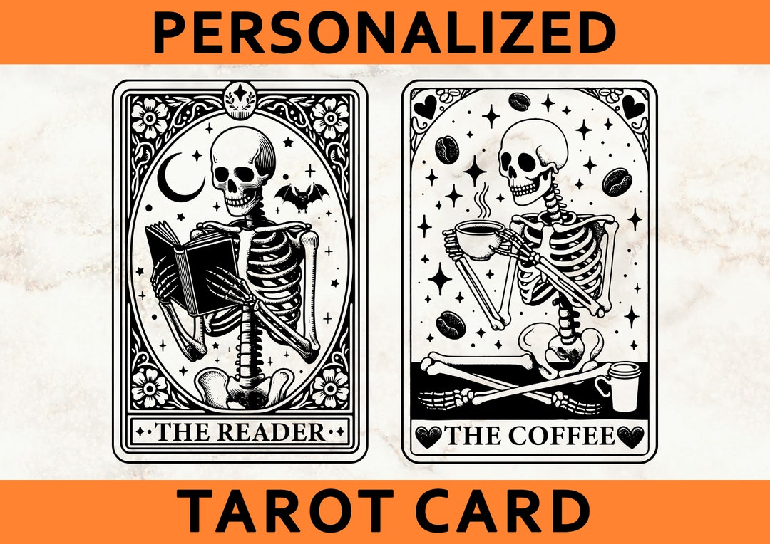 Personalized Tarot Cards Black and White Svg Png, Custom Tarot Cards ...