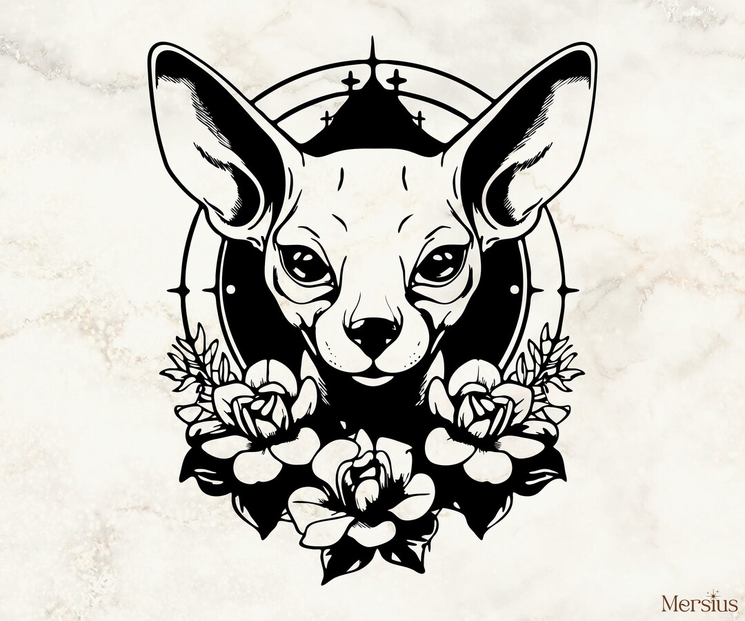 Sphynx Cat Svg, Sphynx Cat With Flower, Sphynx Svg, Sphynx, Egyptian ...