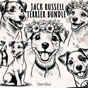 Jack Russell Terrier Svg Bundle, Jack Russell Terrier Svg, Cute Russell ...