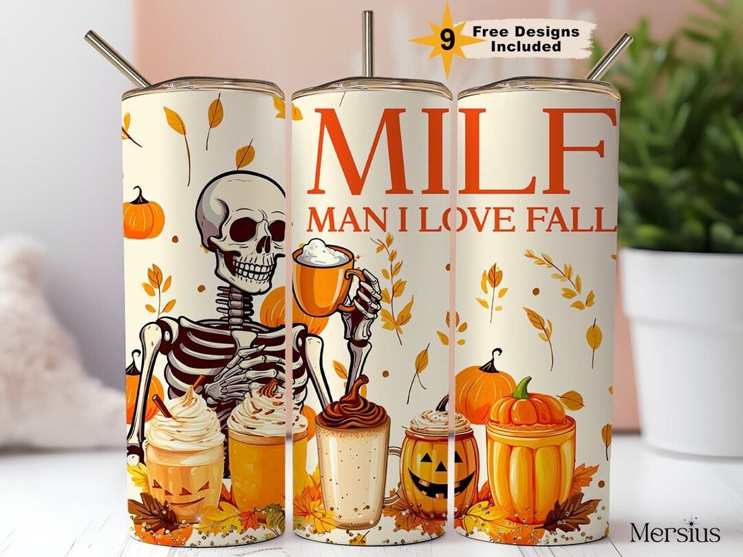 Man I Love Fall Skeleton 20 Oz Skinny Tumbler Sublimation - Etsy