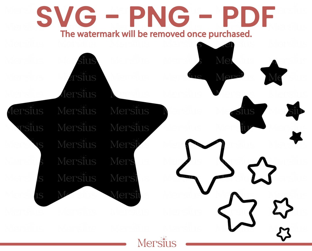 Stars Bundle SVG PNG, Star Svg Files, Star Vector, Star Png, Galaxy Svg ...