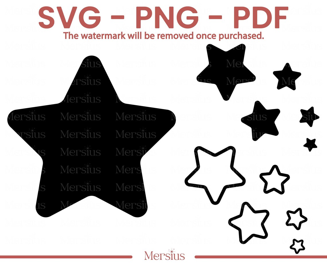 Stars Bundle SVG PNG Star Svg Files Star Vector Star Png - Etsy
