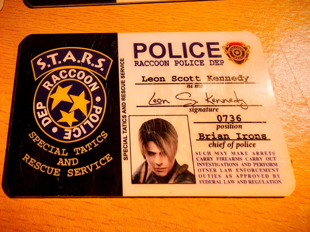 Resident Evil Badge Id Card Cosplay - Etsy