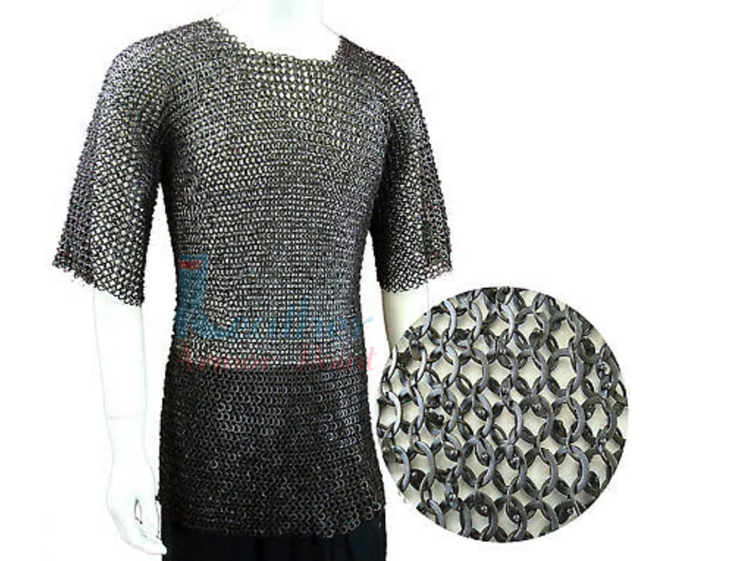 6mm Chain Mail Shirt Half Sleeve Round Rivited With Soild - Etsy Australia