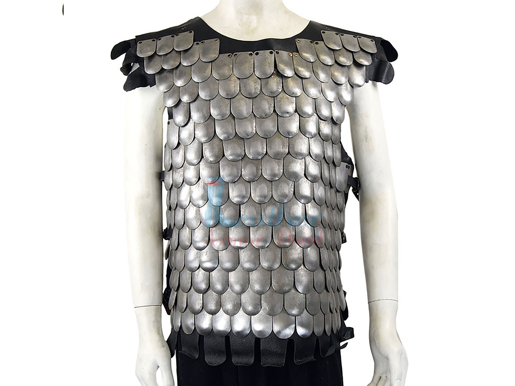 Medieval Scale Armor Leather Liner 20G Steel LARP Costume, LAP-184 ...