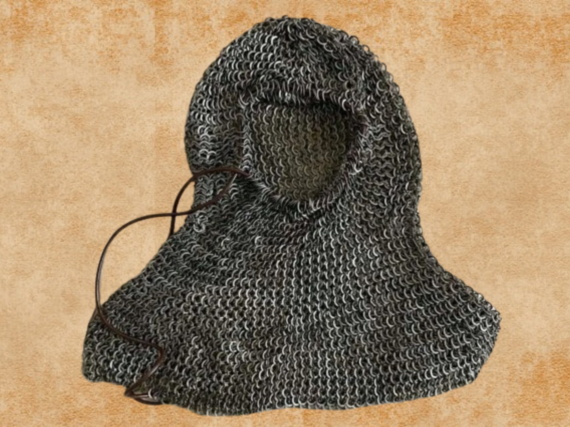 Chain Mail Hood 9mm Flat Ring Riveted Hood /coif LARP Cosplay LAP-299 ...