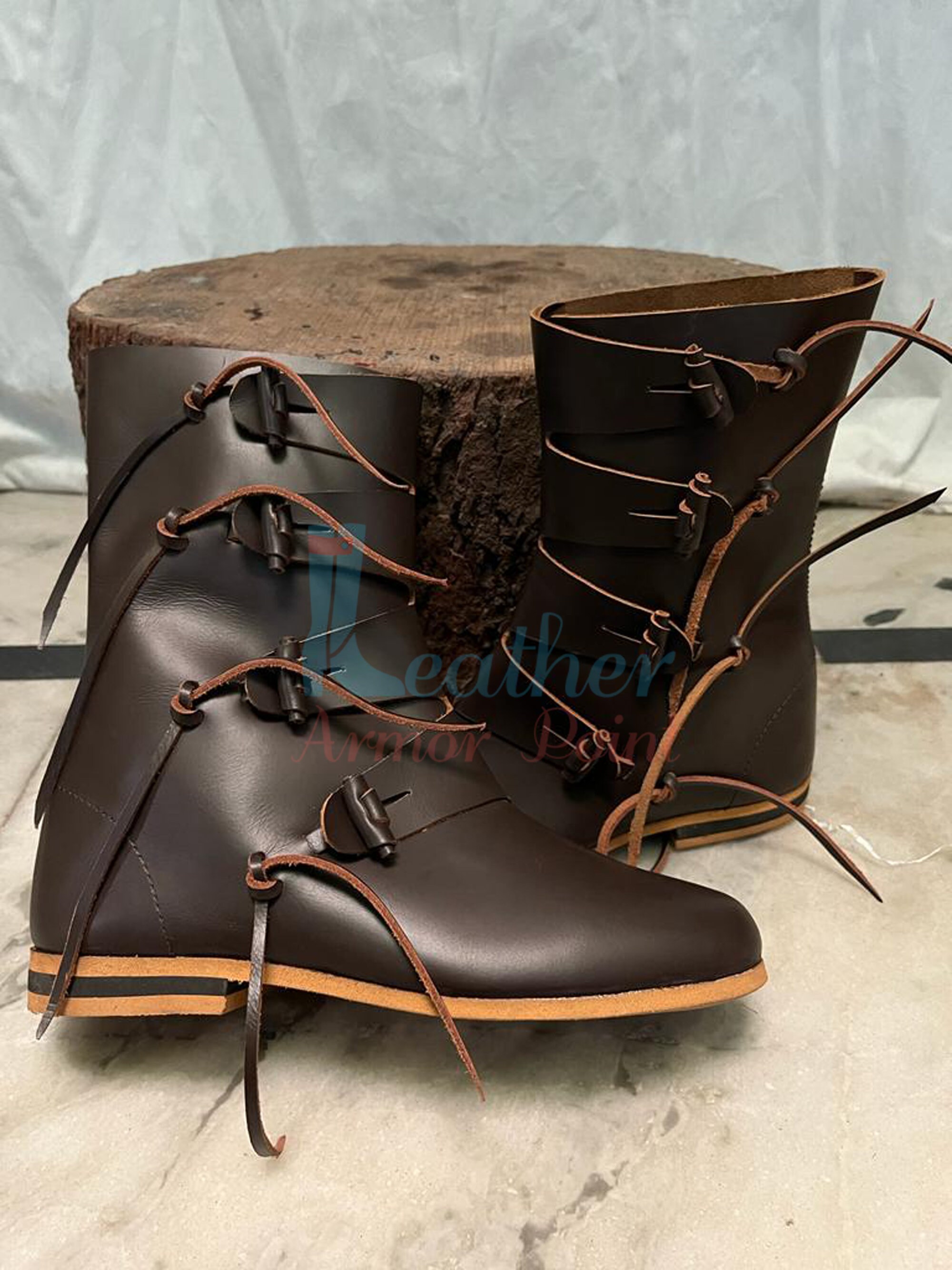 Viking Boots Medieval Leather Boots Medieval Pirate Leather - Etsy