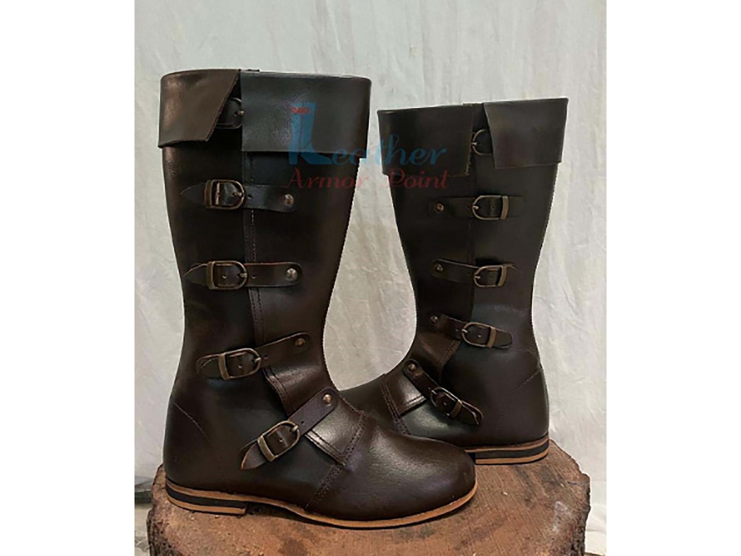 Handmade Medieval Boots RENAISSANCE Medieval Leather Boots Christmas ...