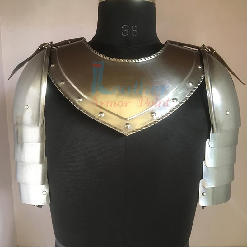 Medieval Gorget Spaulders Iron Arm Shoulder Set Pauldron - Etsy