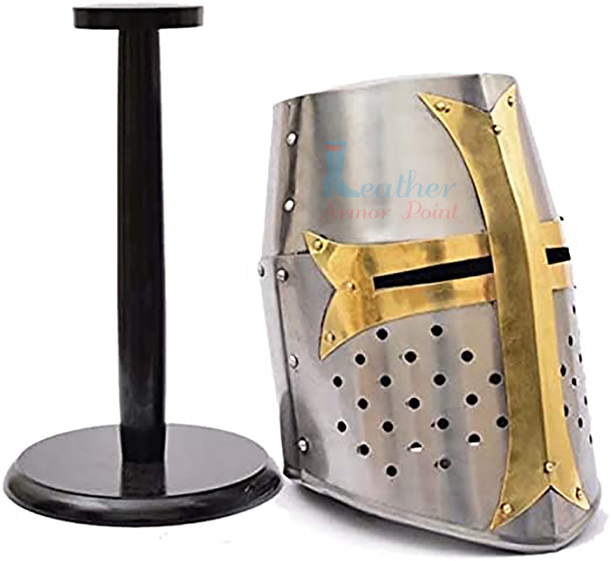 Medieval Crusader Helmet, Premium Quality With Fitted Leather Liner ...