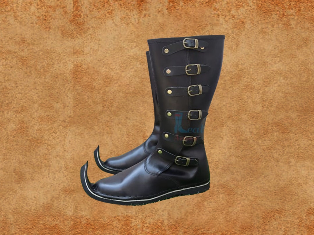 Men's Leather Shoes Medieval Boots, LAP-015 Father's Day - Etsy