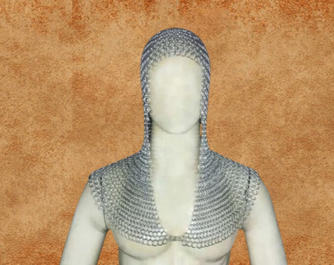Chainmail Collar With Small Shoulder Chain Layers Metal Aluminium ...