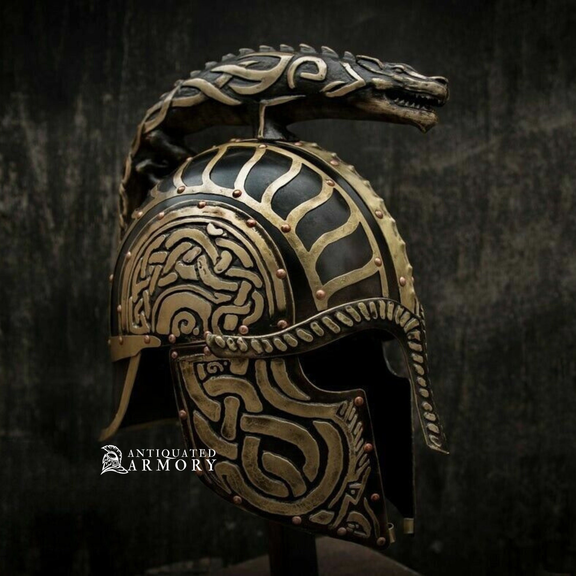 Viking Helmet Dragon Helmet Knight Helmet Steel Helmet Knight Turin ...