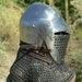 Medieval Knight Helmet Chainmail Helmet Battle-ready Helmet Bascinet Helmet for SCA HMB Combat ...