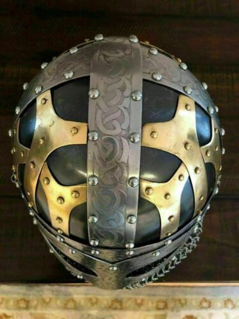 Vendel Helmet Gjermundbu Helmet Chainmail Helmet Viking Helmet Vendel ...