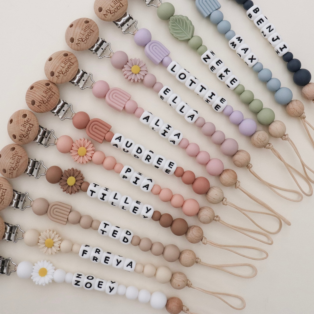 Personalised Dummy Clip Dummy Chain Dummy Holder - Handmade, Safety ...