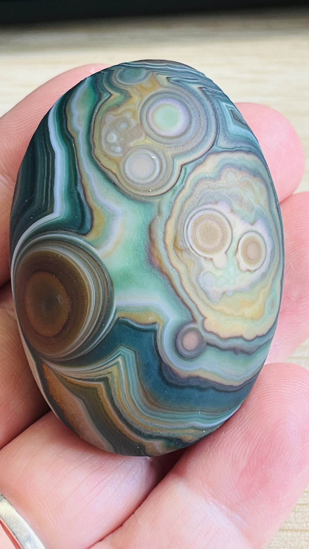 RARE 100% Natural Mongolian Gobi Eye Agate Stone Collectible Grade - Etsy