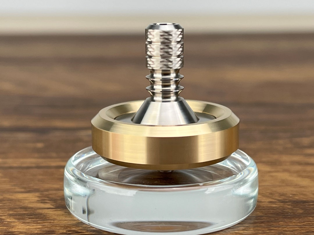 Titanium Spinning Top, Brass Collar With Titanium Stem, Average 8-12 ...
