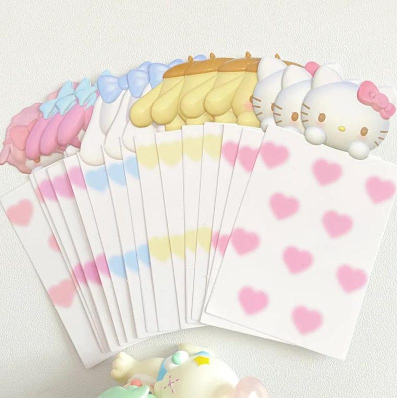 Cute Heart Bunny Dog Cat Sanrio Inspired Character Toploader Fillers ...