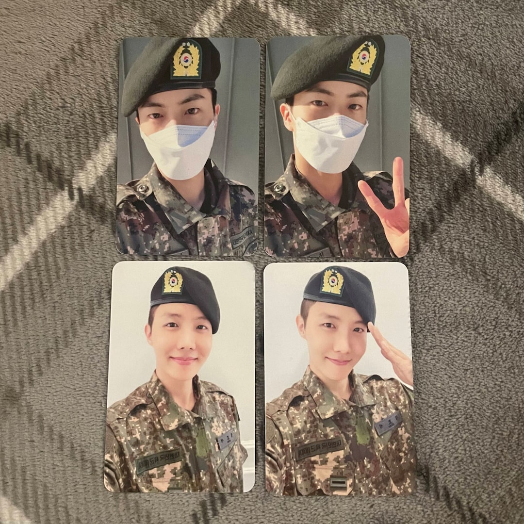 Bts Jin Jhope Hobi Military Selca Selfie Fanmade Handmade PC Photocard ...