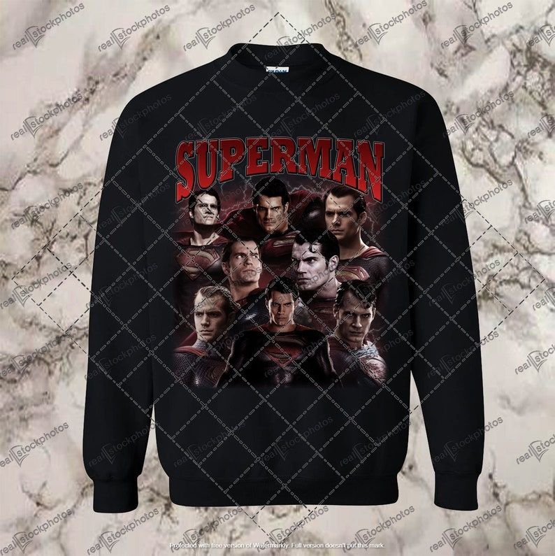 SUPERMAN Superman Tshirt Shirt Tee SUPERMAN Sweatshirt Sweater Superman ...