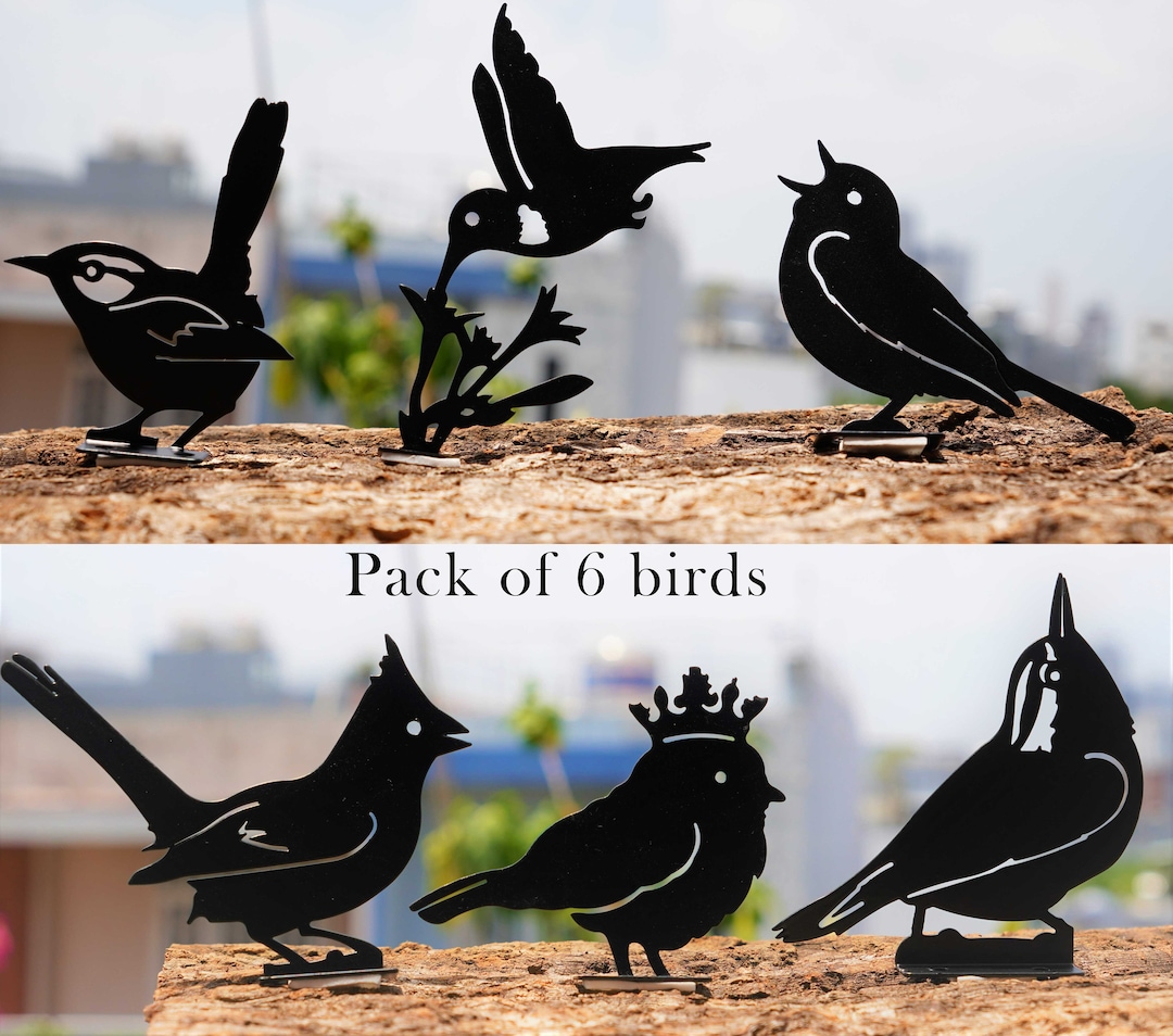 6 Metal Garden Birds Garden Art Decoration Birds Metal Bird - Etsy