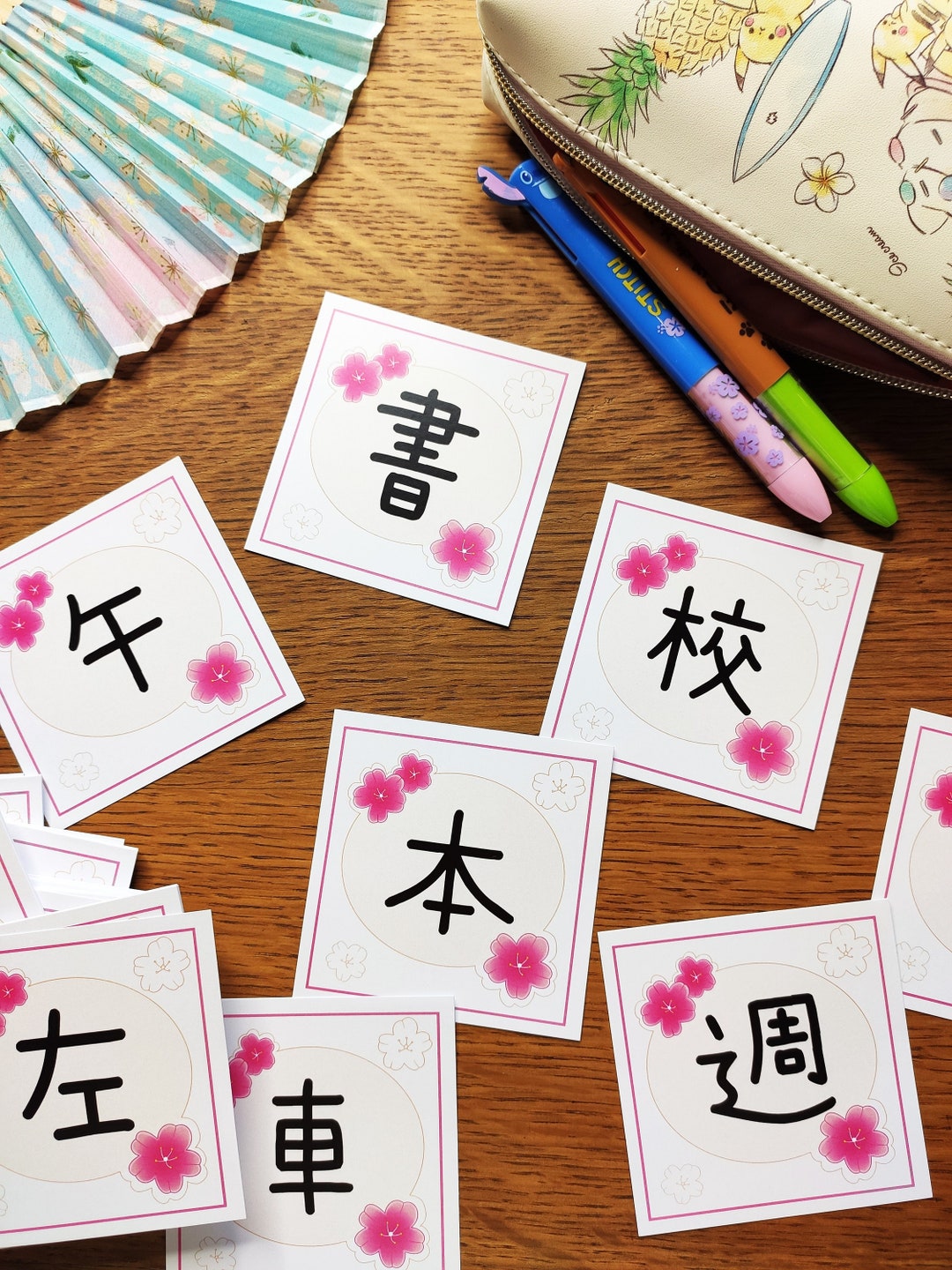 JLPT N5 Kanji Learning Cards - Etsy