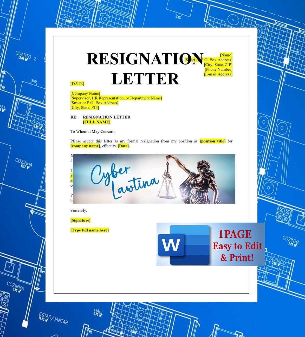 Employee Resignation Template Professionally Drafted by an Attorney ...