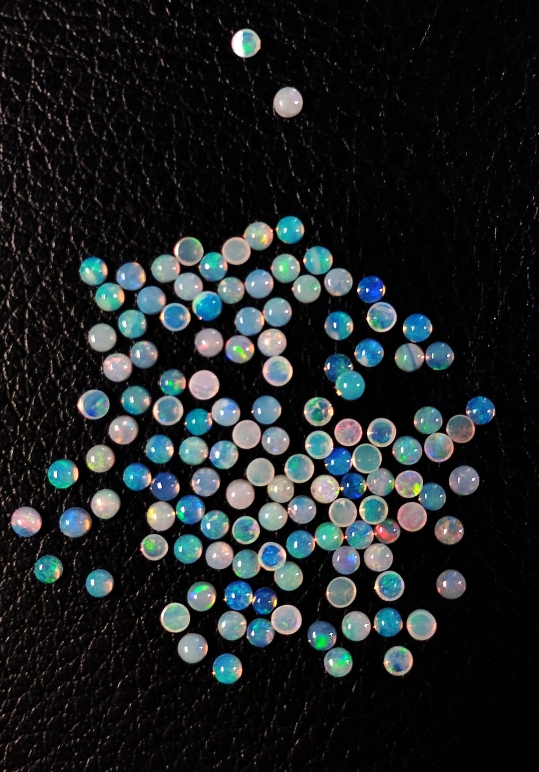Natural Solid Australian Opal Round Cabochon 2 Mm Top Flashy AAA ...
