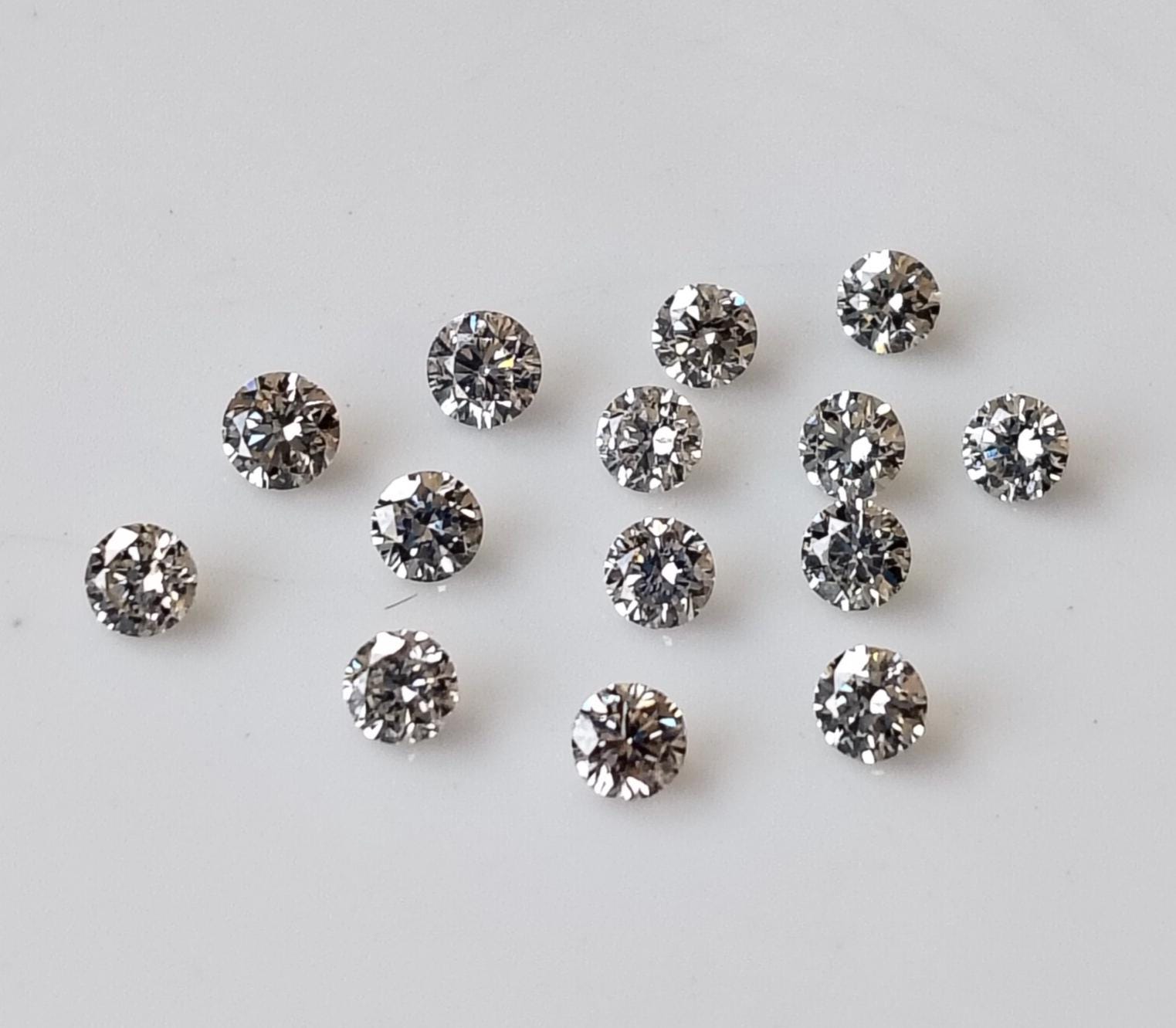 Natural White Diamond J-K Color VS Purity Diamond Brilliant Round Cut 1 ...