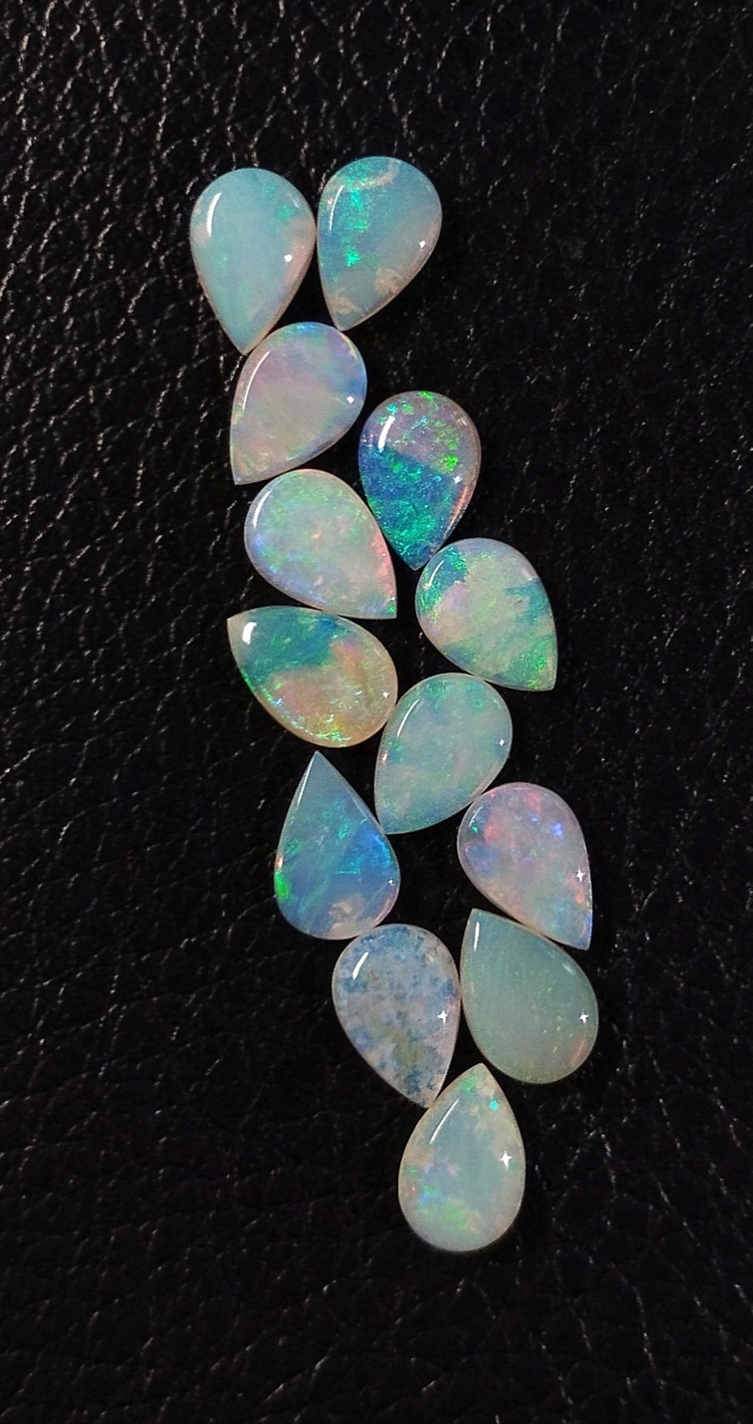 Natural Solid Australian Opal Pear Cabochon 4x6 Mm Top Flashy AAA ...