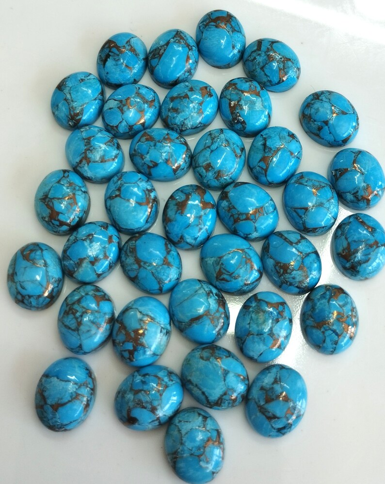 Mohave Blue Copper Turquoise Oval Cabochon AAA Quality 3x5mm to 20x30 ...